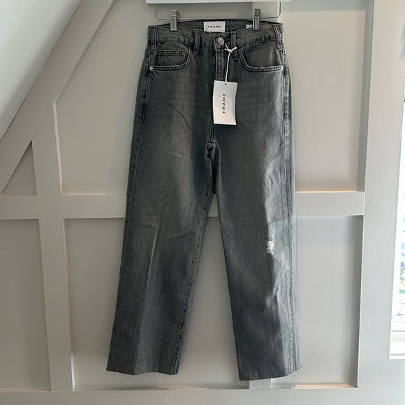 Frame Denim | Jeans | Nwt Frame Le Jane Crop Washed Grey | Poshmark